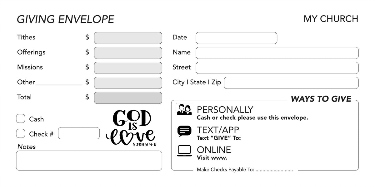 Custom Offering Envelope Design Service Template 04