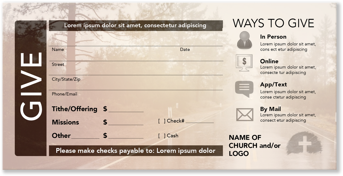 Offering Envelope Template | Digital Download | 01