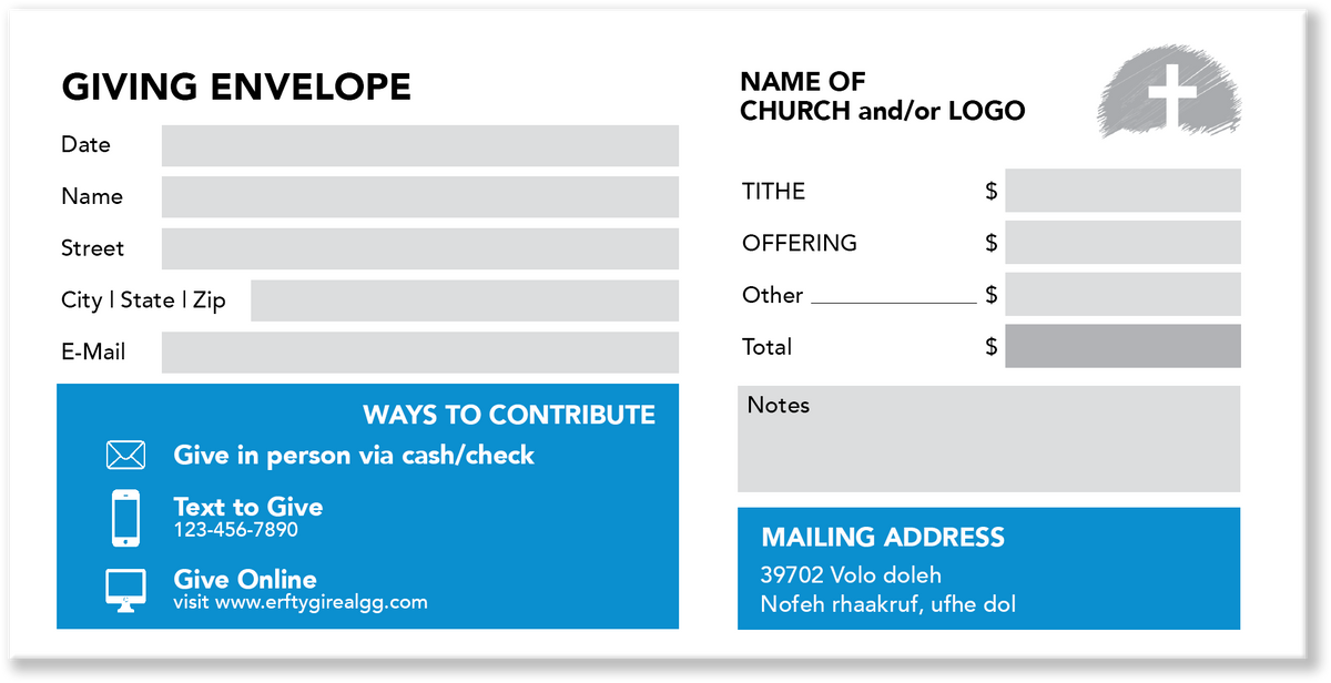 Offering Envelope Template | Digital Download | 02