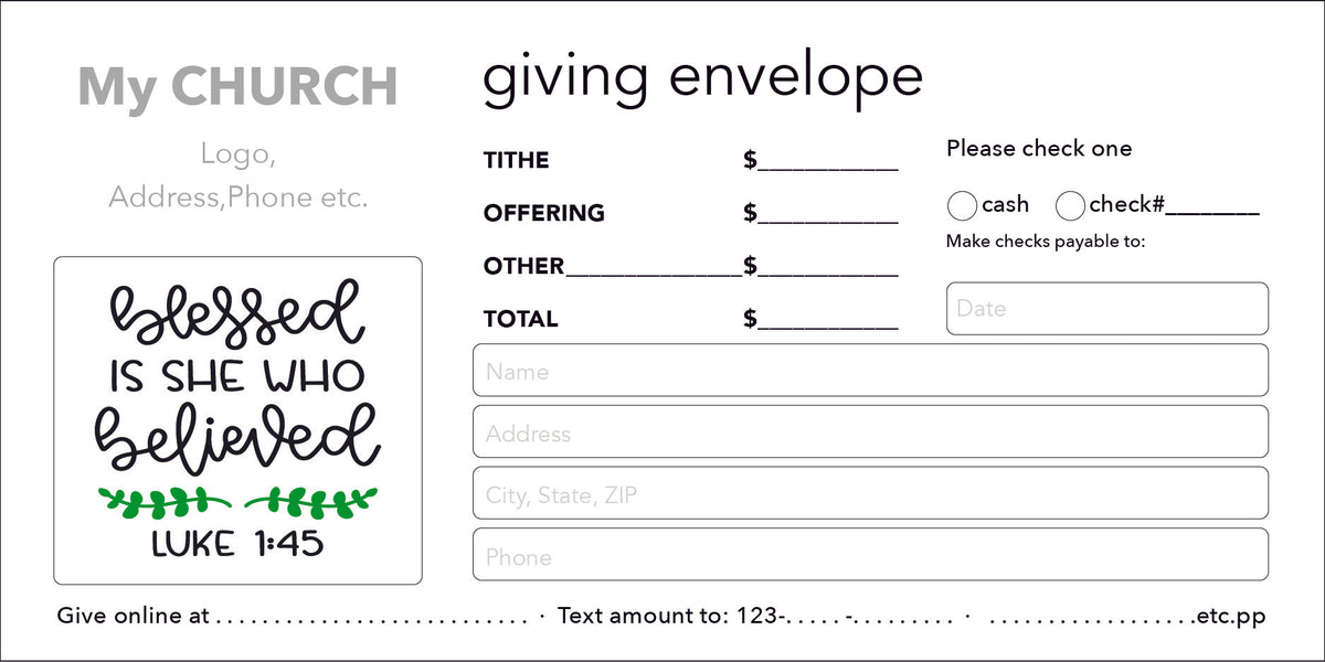 Custom Offering Envelope Design Service Template 06
