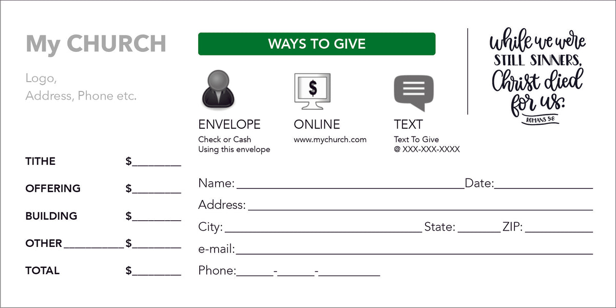 Custom Offering Envelope Design Service Template 08