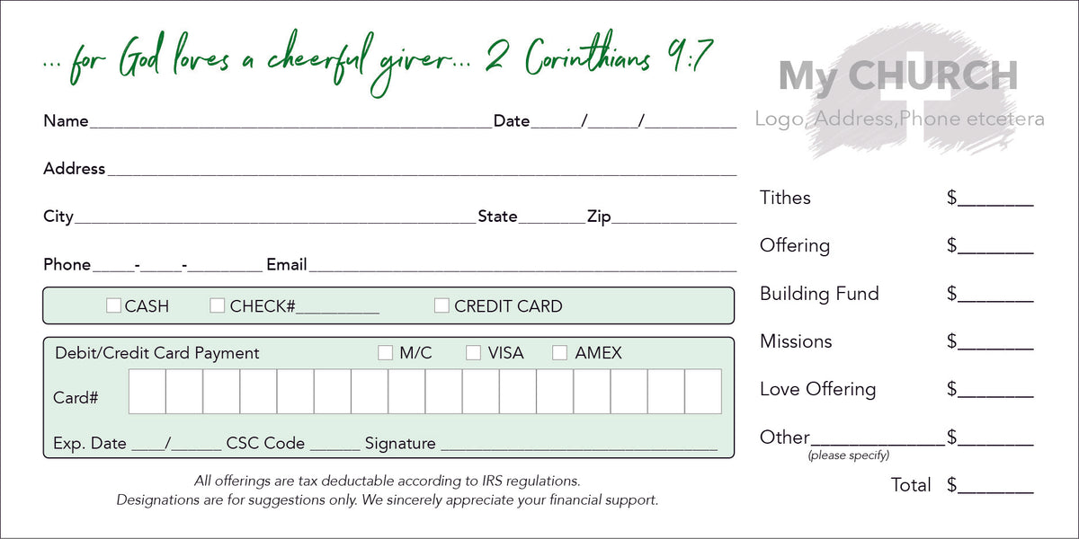 Custom Offering Envelope Design Service Template 10