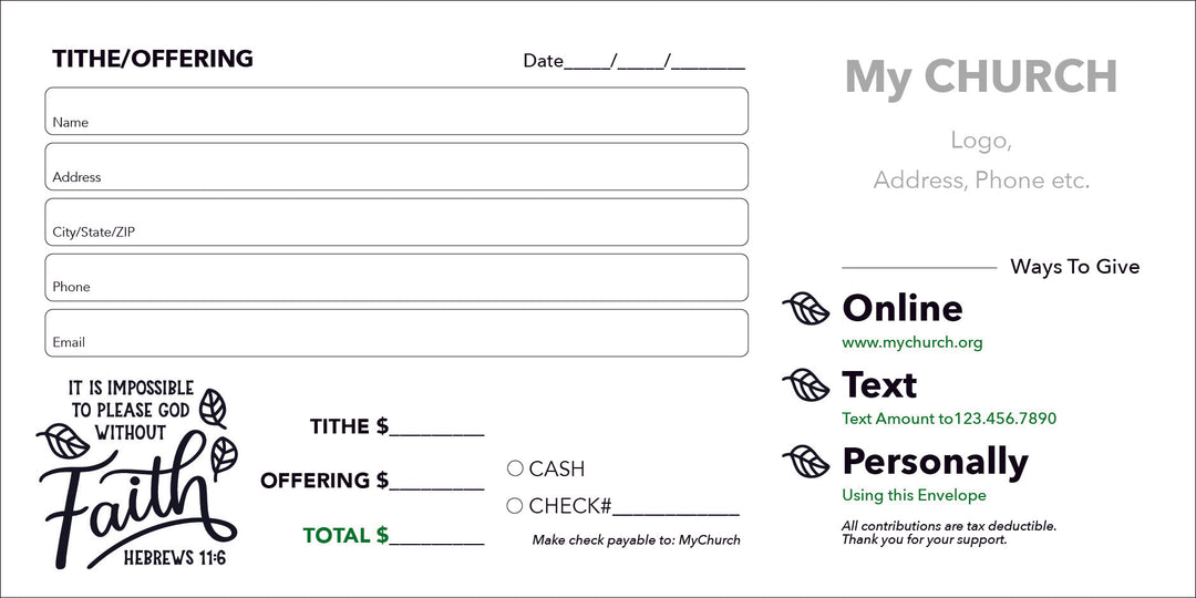 Custom Offering Envelope Design Service Template 05