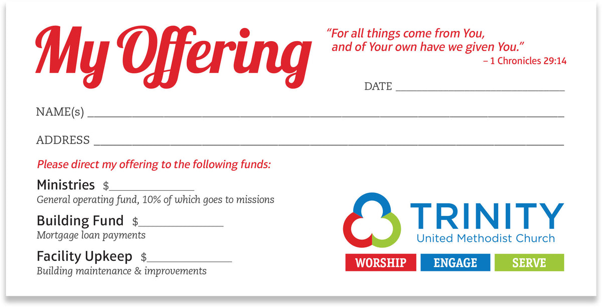 Design Custom Offering Envelope from Scratch | MyOfferingEnvelope.com