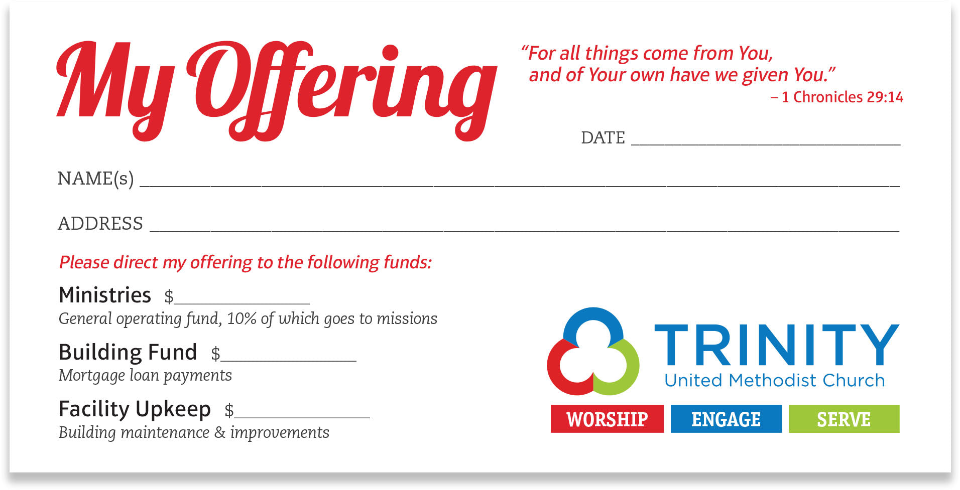 Design Custom Offering Envelope from Scratch | MyOfferingEnvelope.com